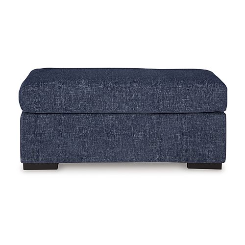Signature Design by Ashley Evansley Ottoman  One Size  Blue