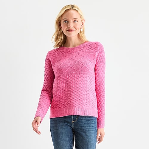 Click here for St. Johns Bay Womens Crew Neck Long Sleeve Pullove... prices