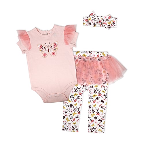 Click here for Baby Mode Baby Girls Short-Sleeve Bodysuit  Pant a... prices