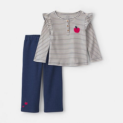 Click here for Carters Toddler Girls 2T-5T Striped Fleece Long-Sl... prices