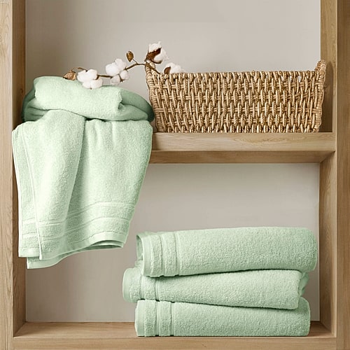 510 Design 100 Cotton 4-pc. Quick Dry Bath Towel Set  One Size  Green