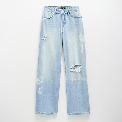 Click here for Vanilla Star Big Kid Girls Distressed Bow Wide Leg... prices
