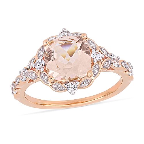 Click here for Womens Diamond Accent Genuine Pink Morganite 14K G... prices