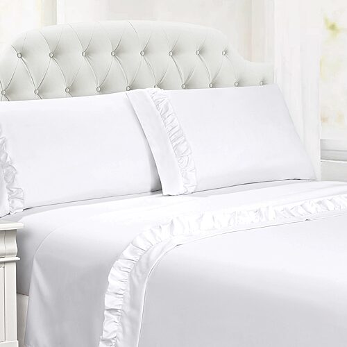 Click here for Swift Home Ruffle Hem 4pc. Lightweight Microfiber... prices