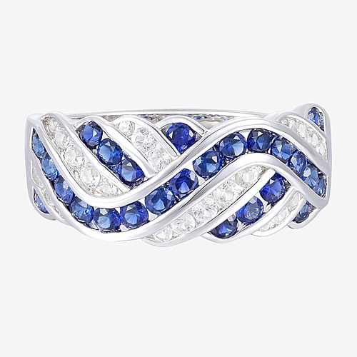 Click here for Womens 2MM Lab Created Blue Sapphire Sterling Silv... prices