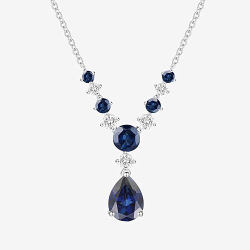 Click here for Womens Lab Created Blue Sapphire Sterling Silver P... prices
