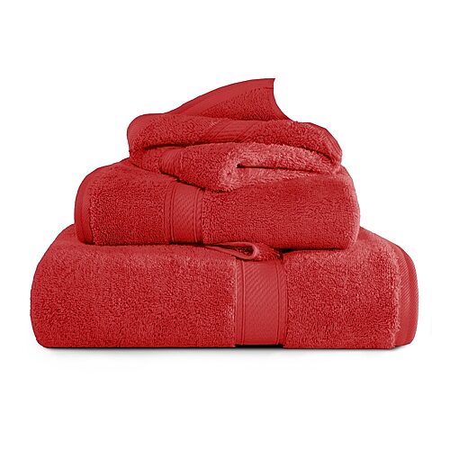 Click here for Superior 100 Egyptian Cotton 3-Pc Towel Set - Red prices