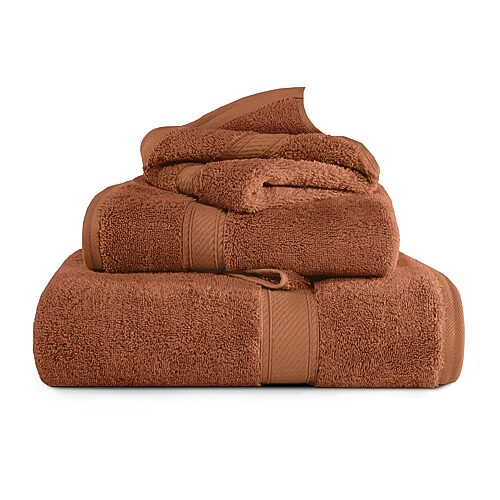Click here for Superior 100 Egyptian Cotton 3-Pc Towel Set - Rust prices