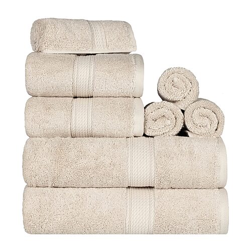 Click here for Superior Egyptian Cotton 8-Pc. Towel Set - Cream prices