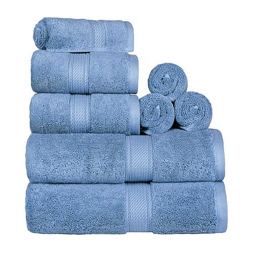 Click here for Superior Egyptian Cotton 8-Pc. Towel Set - Denim B... prices