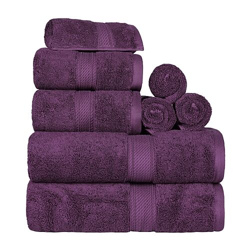 Click here for Superior Egyptian Cotton 8-Pc. Towel Set - Plum prices