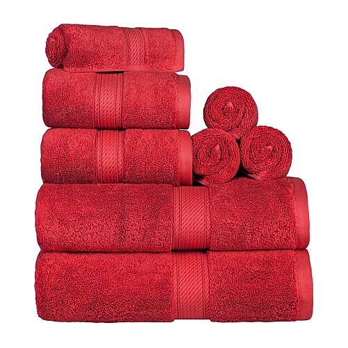 Click here for Superior Egyptian Cotton 8-Pc. Towel Set - Red prices