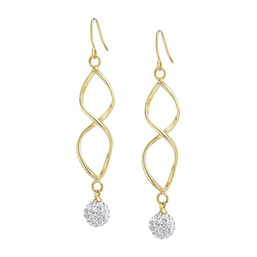 Click here for Sparkle Allure Twist Womens Crystal 24K Gold Over... prices