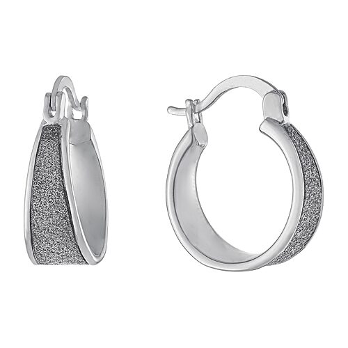 Click here for Silver Reflections Pure Silver Over Brass Hoop Ear... prices