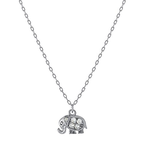 Click here for Silver Treasures Elephant Womens Cubic Zirconia St... prices