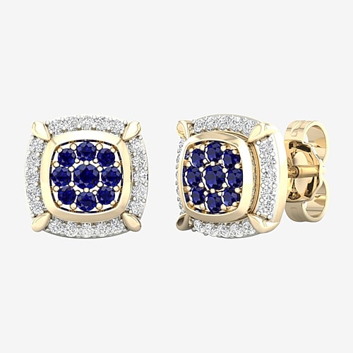 Click here for 1/8 CT. T.W. Genuine Blue Sapphire 10K Gold 8.8mm... prices