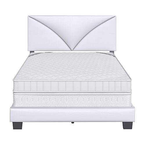 Click here for Cornerstone Upholstered Platform Bed  One Size  Wh... prices