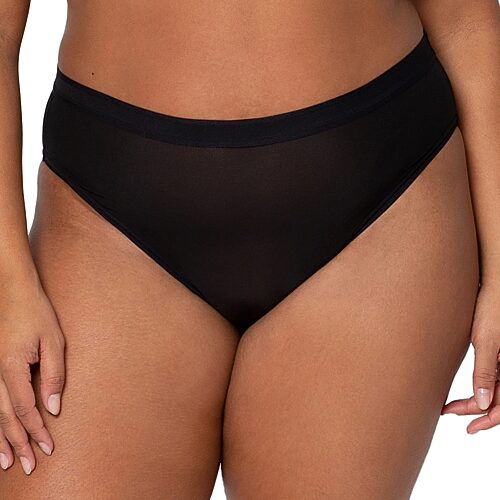 Click here for Curvy Couture Sheer Mesh High Cut Brief-1313  Smal... prices