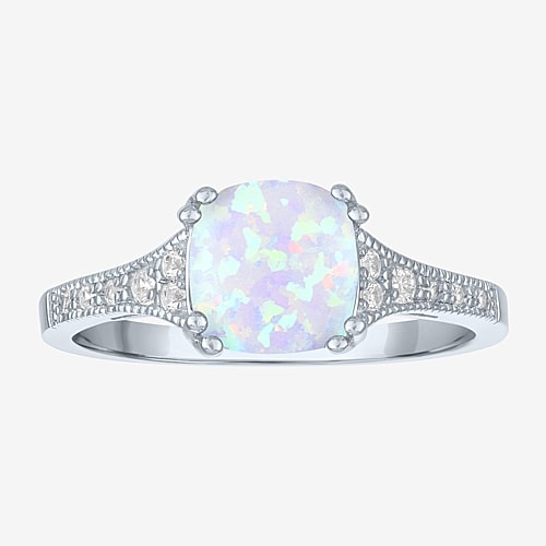 Click here for Gemstone Sterling Silver Cushion Cocktail Ring  6... prices