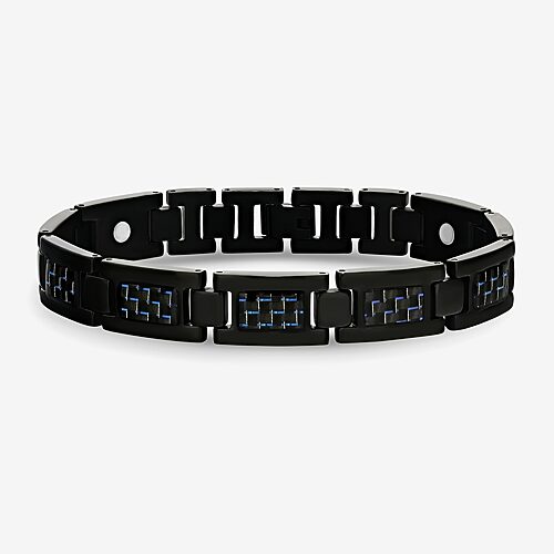 Click here for Mens Black Titanium with Blue Carbon Fiber Inlay B... prices