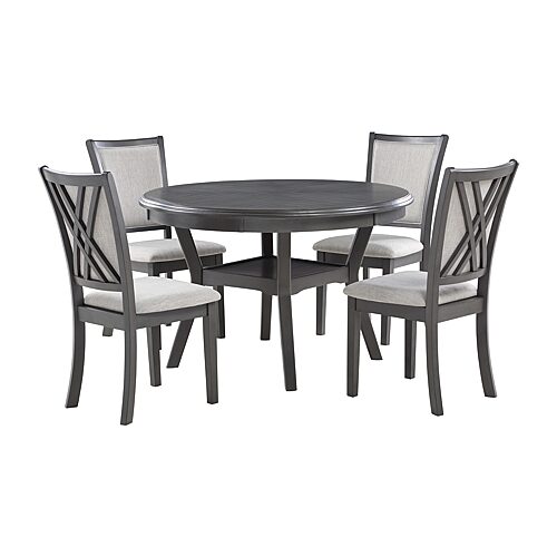 Click here for Amy 5-pc. Round Dining Set  One Size  Gray prices