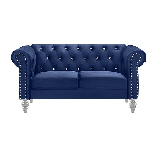 Click here for Emma Sofa & Loveseat Set  One Size  Blue prices