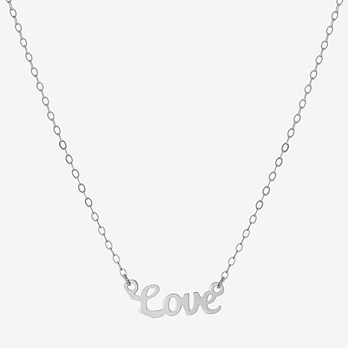 Click here for Silver Treasures Love Womens Sterling Silver 16 In... prices