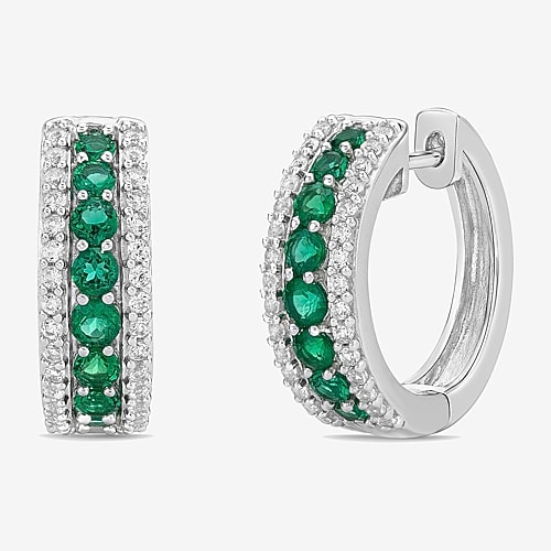 Click here for Womens Lab Created Green Emerald Sterling Silver 1... prices