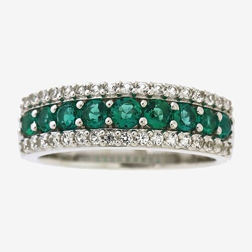 Click here for Womens Lab Created Green Emerald Sterling Silver C... prices
