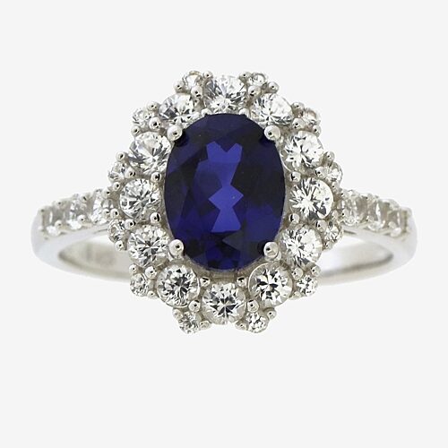 Click here for Womens Lab Created Blue Sapphire Sterling Silver C... prices