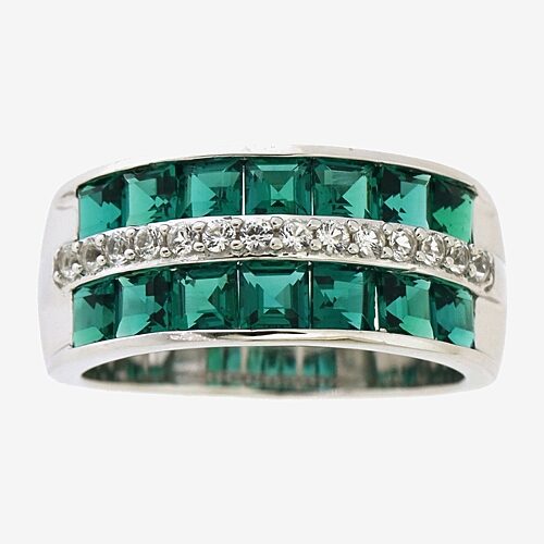 Click here for Womens 5MM Lab Created Green Emerald Sterling Silv... prices