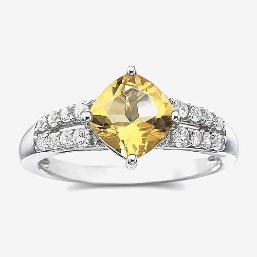 Click here for Genuine Citrine & Lab-Created White Sapphire Sterl... prices