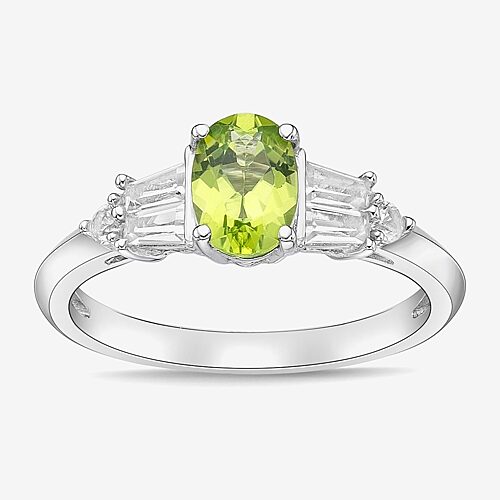 Click here for Genuine Peridot & Lab-Created White Sapphire Sterl... prices