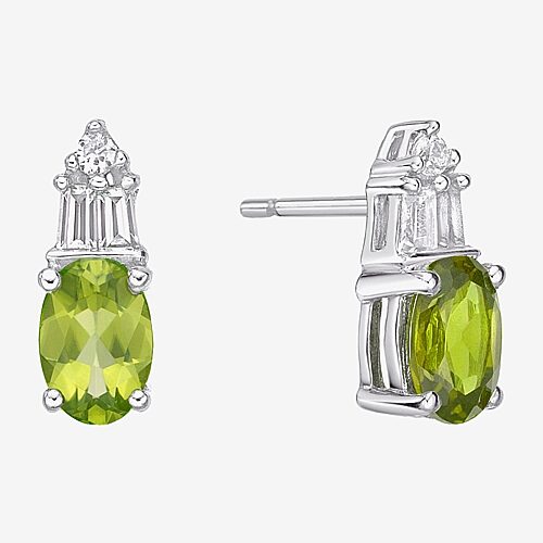 Click here for Genuine Peridot & Lab-Created White Sapphire Sterl... prices