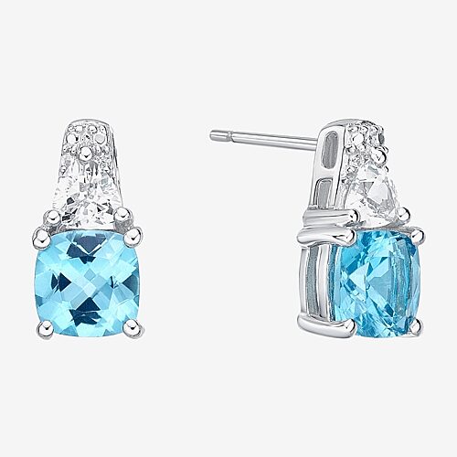 Click here for Lab-Created White Sapphire Sterling Silver Earring... prices
