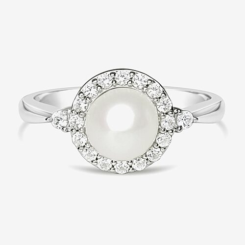 Click here for Cultured Freshwater Pearl & Lab-Created White Sapp... prices