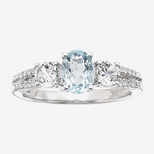 Click here for Womens Simulated Blue Aquamarine Sterling Silver O... prices