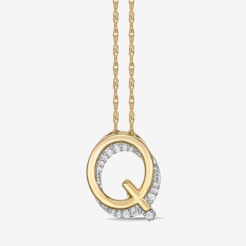 Click here for Initial Womens 1/10 CT. T.W. Natural White Diamond... prices