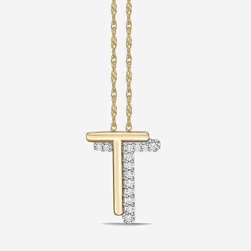 Click here for Initial Womens 1/10 CT. T.W. Natural White Diamond... prices