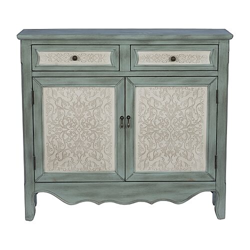 Click here for Linon Chemel 2-Drawer Console Table  One Size  Blu... prices