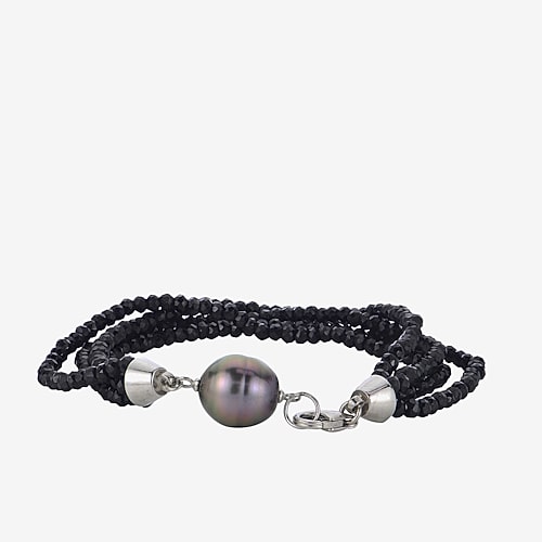 Click here for Genuine Tahitian Pearl & Black Spinel Sterling Sil... prices