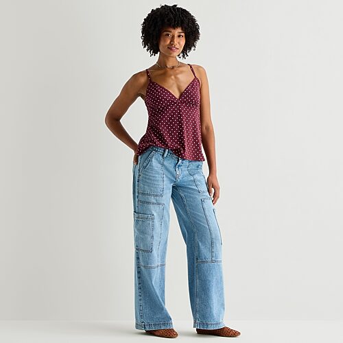 Click here for Arizona Womens Low Rise Baggy Fit Jean  4 Short  B... prices