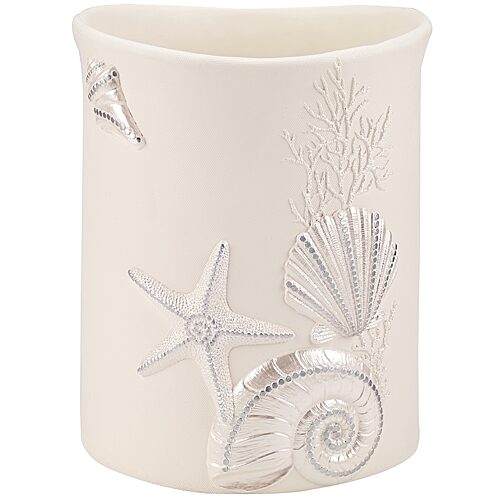 Avanti Sequin Shells Wastebasket