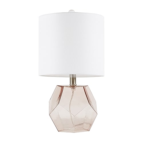 510 Design Bella Geometric Glass Table Lamp  One Size  Pink