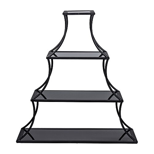 Click here for Meglin 4 Metal Shelf Bookcase  One Size  Black prices