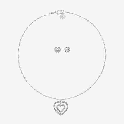 Click here for Mixit Silver Tone Pendant Necklace & Stud Earrings... prices