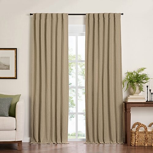 Click here for Threadmade Harrow Solid Texture Blackout Window Cu... prices