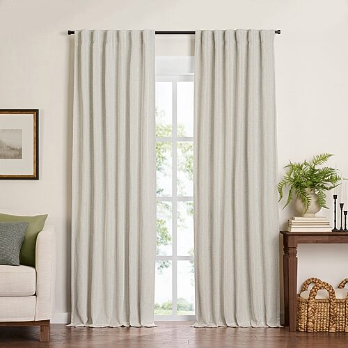 Click here for Threadmade Harrow Solid Texture Blackout Window Cu... prices