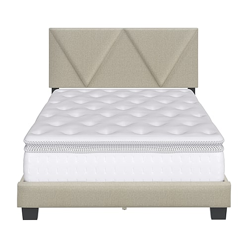 Click here for VECTOR FULL UPHOLSTERED PLATFORM BED  One Size  Wh... prices