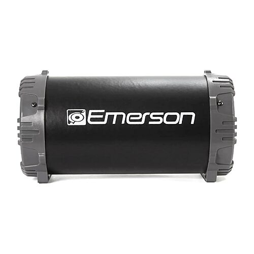 Emerson Portable Bluetooth Speaker with LED Lighting and Carrying Strap Grey